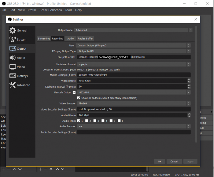 Collaborative streams using Icecast, OBS and YouTube | PixelPusher + BITLIP